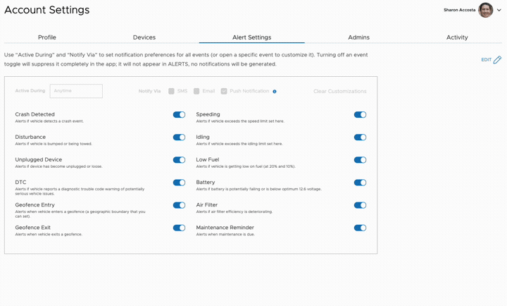 How to use Alert Settings – Force Fleet Tracking